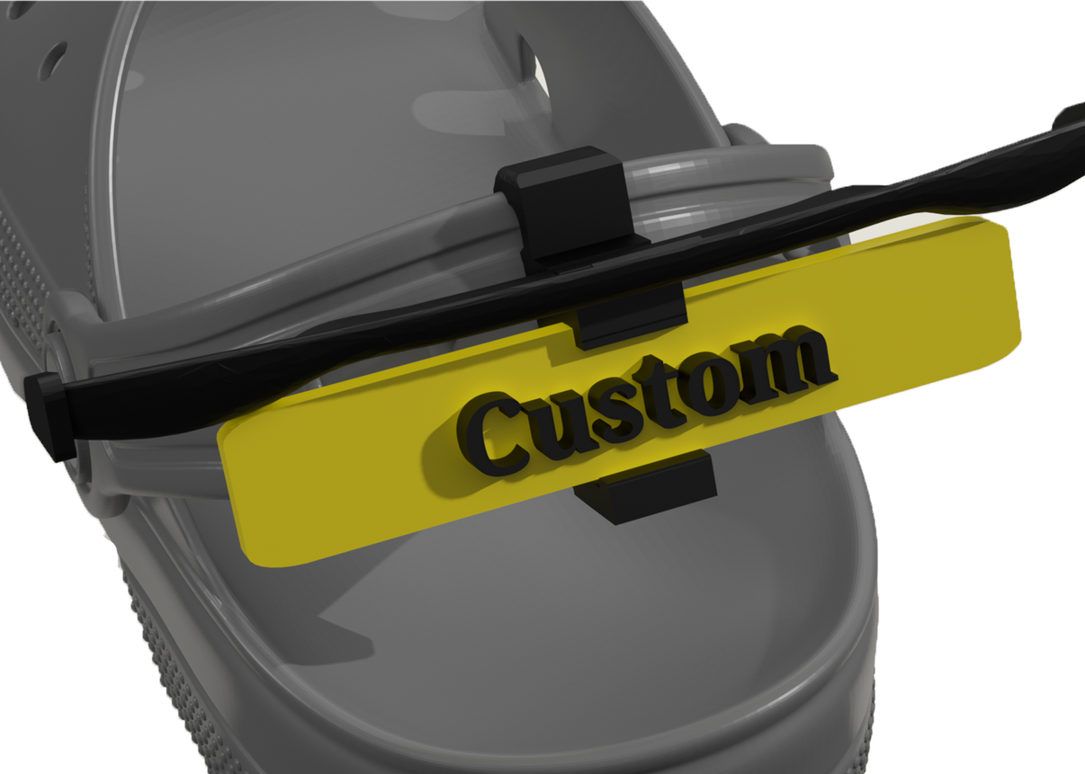 Spoiler With Custom License Plate for Croc (1PC) | SoleFully